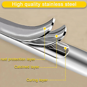 Clothes hook pole, closet hook to reach high hangers 36-46" Lightweight Spliceable S Hooks and Foam Handles (black)