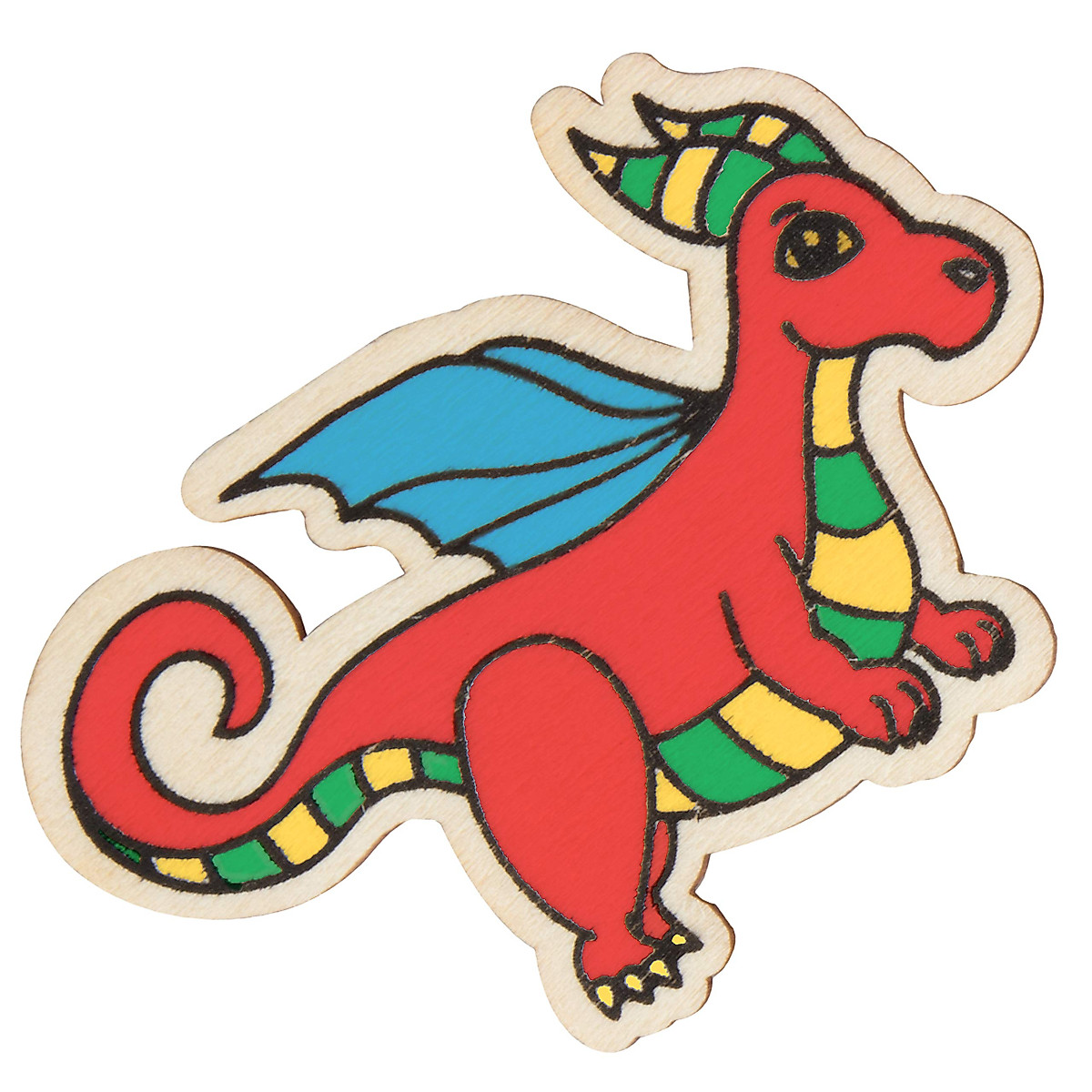 Valentines Cards for Kids Classroom -Dragon & Unicorn Wood Painting Kits (24ct)-Great Valentine's Day Gifts for Kids School Exchange -Each Valentine has Craft, Paints, Brush & Sticker for Boys & Girls