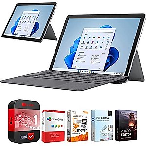 Microsoft 8VA-00001 Surface Go 3 10.5" Intel Pentium Gold 6500Y 8GB RAM Touch Tablet Bundle with Elite Suite 18 Software + 1 YR CPS Enhanced Protection Pack