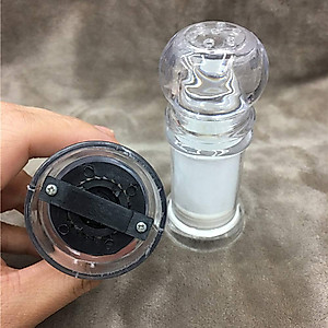 heaven2017 Manual Salt Spice Pepper Grinder Seasoning Mills Set of 2 White