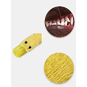 2 Pack Dog Chew Toys Soft Squeaker Dog Toy Plush Duck for Aggressive Chewers Large, Medium Small Dogs, Plush Crinkle Pet Supplies (Yellow)