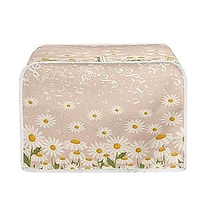 AFPANQZ Daisy Floral Toaster Covers for 2 Slice Toaster Kitchen Toaster Dust Covers Protection Bread Maker Oven Dustproof Covers Kitchen Accessories Small Appliance Covers