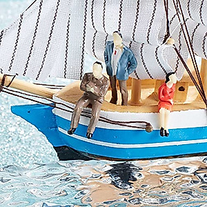 Juexica 80 Pcs Mini People Figurines 1:50 Scale Model Trains Architectural Painted Figures Tiny Plastic Miniature Sand Tray Miniatures Sitting Standing Toy for Scenes