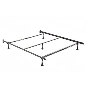 Mattress Solution 10-Inch Medium Plush Pillowtop Innerspring Fully Assembled Mattress And 4" Low Profile Metal Box Spring/Foundation Set With Frame, Twin XL
