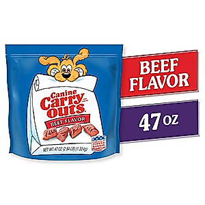 Canine Carry Outs Beef Flavor Dog Treats, 47 Ounce Bag