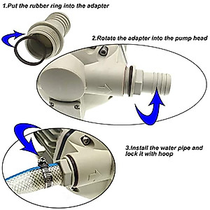 Diaphragm Irrigation Self priming Electric water pump;Large flow pump 10.6 GPM, 115VAC, 23PSI, 14.3lb, Lift 11m, Power 350W (Pump-540B), White, (Pump-540)