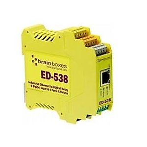 Brainboxes ED-538 ETHERNET TO DIGITAL IO RELAY 8 DIGITAL INPUT & 4 FORM A RELAYS