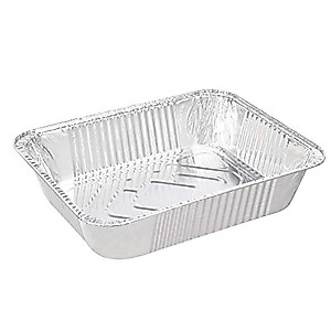 AmazonCommercial Aluminum Foil Steam Pan, 1/2 Size, Pack of 10