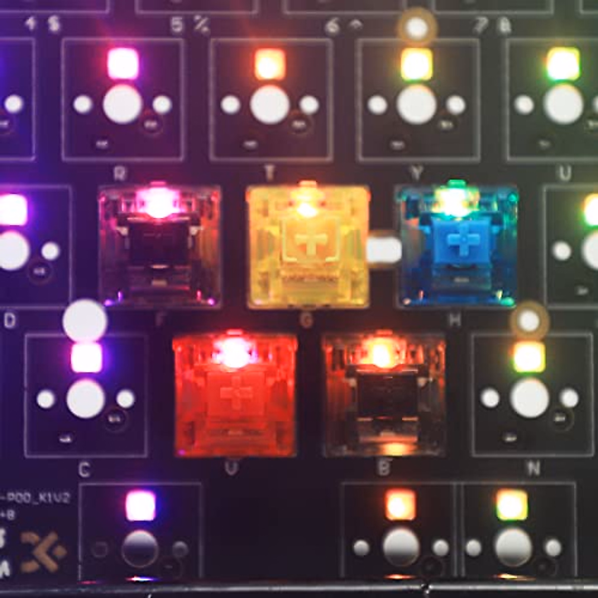 Custom Switch Gateron Ink 5 pin V2 Switches Transparent Smokey Housing Black Red Blue Silent Black Yellow for Mechanical Keyboard (70 PCS, Black Ink)