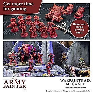 The Army Painter Warpaints Air Mega Set - Non-Toxic Water Based Airbrush paint set – paint and primer for Tabletop Roleplaying, Boardgames, and Wargames Miniature Model Painting