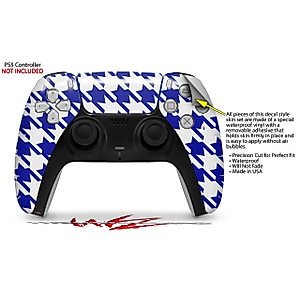WraptorSkinz Skin Wrap compatible with Sony PS5 DualSense Controller Houndstooth Royal Blue (CONTROLLER NOT INCLUDED)