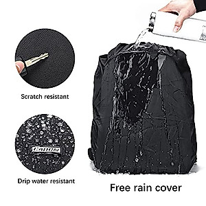 CADeN Camera Backpack Bag for DSLR/SLR Mirrorless Camera Waterproof with 15.6 inch Laptop Compartment, USB Charging Port, Tripod Holder, Rain Cover, Camera Case Compatible for Sony Canon Nikon Black L