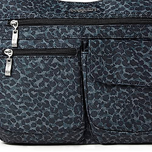 Baggallini Everywhere bagg with RFID, Charcoal Cheetah