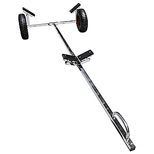BRIS Stainless Steel Boat Launching Wheels Hand Dolly for Small Inflatable Boat Trailer