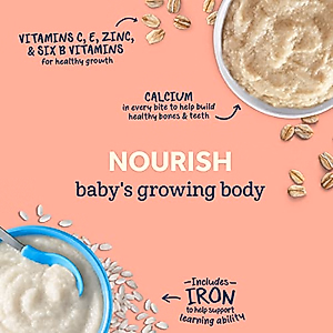 Gerber Cereal for Baby 2nd Foods Cereal, Probiotic Oatmeal Banana Cereal, Made with Whole Grains, Real Fruit & Probiotics, 8-Ounce Canister (Pack of 10)