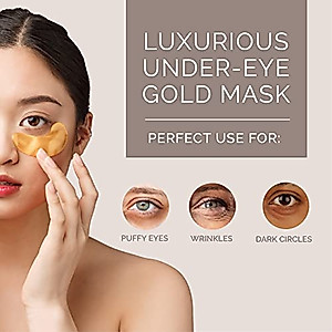 Original Sleek 24k Gold Under Eye Patches (20 pairs) - collagen patches, dark under eye circles treatment, bags under eyes treatment for women,puffy eye mask, under eye mask patches