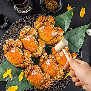 20PCS Wooden Hammers Mallet,Aulufft Mini Wood Mallets Pounding Best Cracking Tool for Crab, Lobster and Other Shellfish Seafood Beating Gavel (5.9 x 1.49 x 0.98 inch)