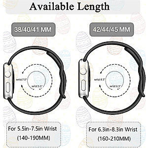 Easter Bands Compatible with Apple Watch Band 38mm 40mm 41mm,Cartoon Gnomes Rabbit Eggs Bunny Silicone Strap Wristbands Compatible with iWatch Bands Series SE 7 6 5 4 3 2 1 for Girls Women Boys Men