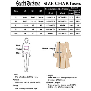 Fairy Dress for Women Short Medieval Dress Long Sleeve Ren Fest Costume Square Neck Corset Dress Apricot 2XL