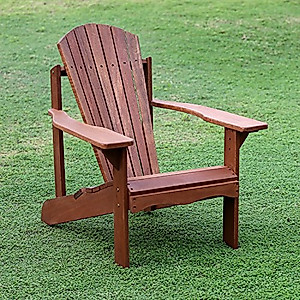 Furinno FG16918 Tioman Hardwood Patio Furniture Adirondack Chair in Teak Oil, Large, Natural