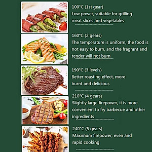 Electric Griddle Grill, Family Indoor BBQ, waterproof Smokeless Coated Non-Stick Griddle Pan, 5-Level Control with Adjustab le Temperature, for Camping Indoor Outdoor Parties (68CM*28CM)