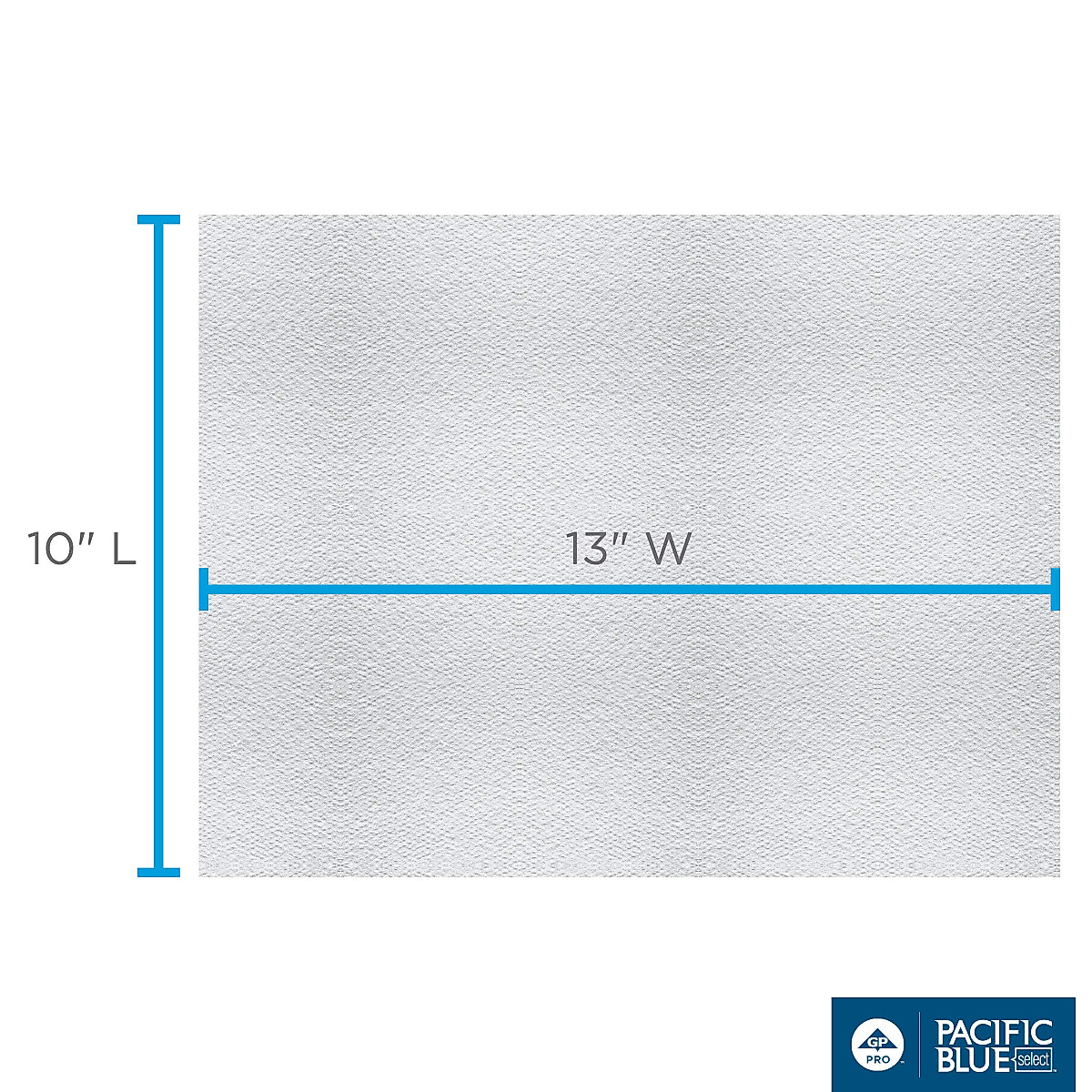 Pacific Blue Select A300 Disposable Patient Care Washcloth by GP PRO (Georgia-Pacific), 29506, 1/4 Fold, White, 55 Towels Per Pack, 24 Packs Per Case, Towel (WxL) 13" x 10