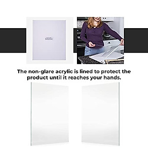 CountryArtHouse Non-Glare Acrylic Plexiglass for 11x14 Picture Frame, Replacement Plexiglass for 11x14 Photo Frame, UV-Resistant Non-Glare Acrylic Cover Sheet