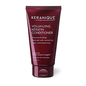 Keranique Volumizing Hair Growth Stimulating Conditioner - Keratin Amino Complex - Decreases Breakage - Seals Split Ends - Controls Frizz - Free of Sulfates, Dyes, and Parabens - 4.5 Fl. Oz