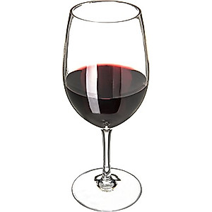 Carlisle FoodService Products Alibi Wine Glass Clear Glass for Restaurants, Catering, Kitchens, Plastic, 20 Ounces, Clear