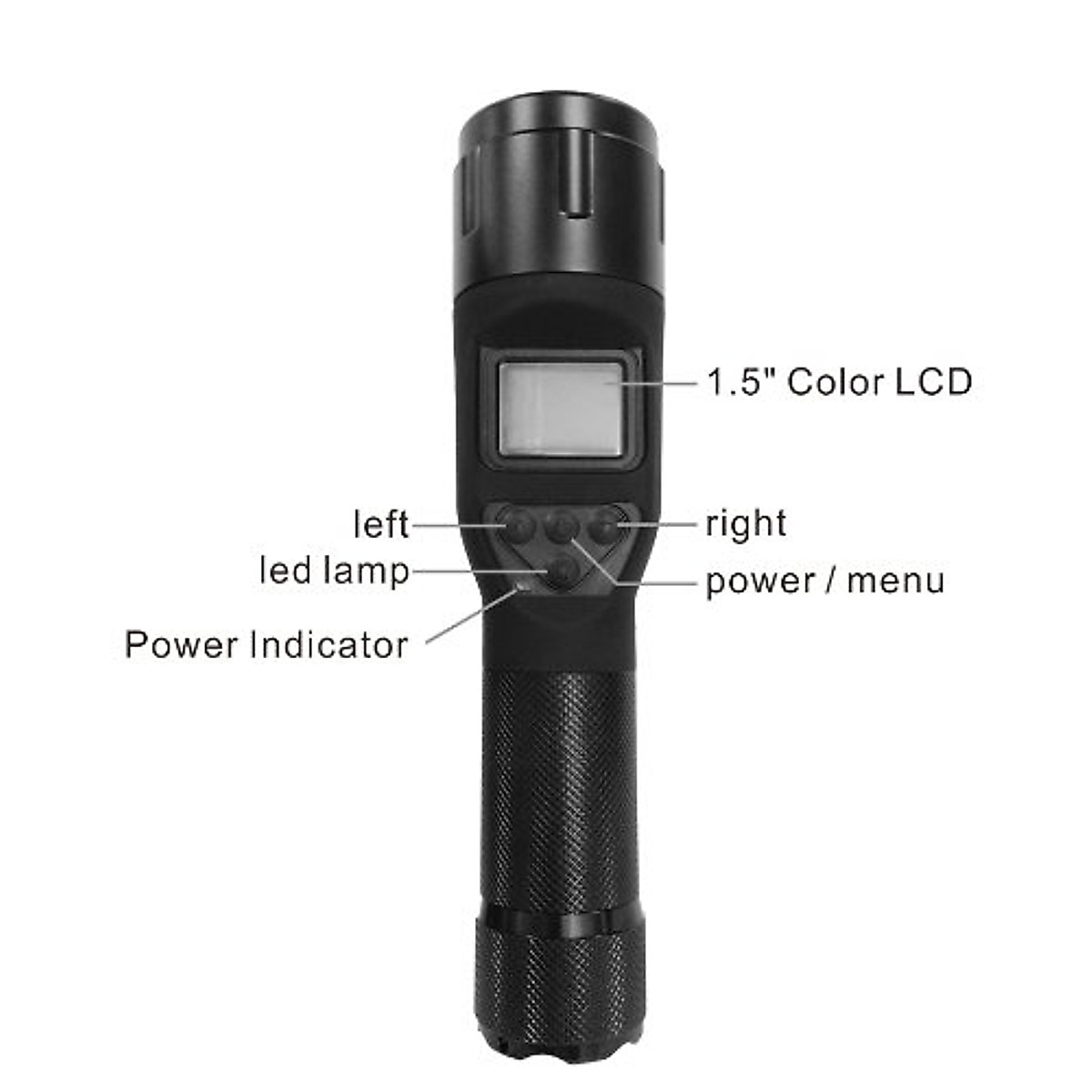 Vividia Waterproof LED Flashlight DVR Inspection Camera with Photo/Video/Audio Recordable Capability and 1.5” LCD Monitor