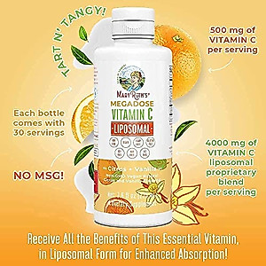 Vitamin C & Zinc Immunity Liposomal Bundle by MaryRuth's | Megadose Vitamin C Liposomal 500mg, 7.6oz | Megadose Zinc Liposomal 18mg, 15.22oz | Vegan, Non-GMO