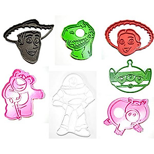 INSPIRED BY TOY STORY THEME CHARACTERS BUZZ WOODY JESSIE SET OF 7 COOKIE CUTTERS MADE IN USA PR1003