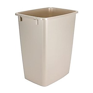 Rubbemaid FG2806TPBISQU Rubbermaid Small Trash, 9-Gallons, Beige, Plastic Garbage Can/Wastebasket for Kitchen/Bathroom fits Under-Sink/Desk/Countertop/Cabinet, 21-quart, Bisque