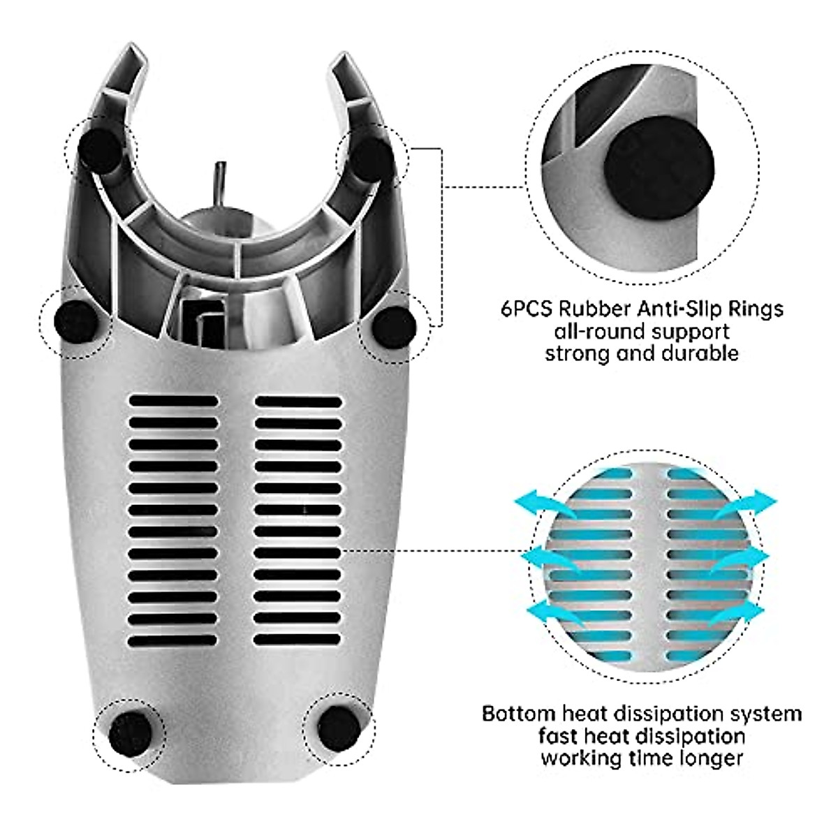 OKF Ice Shaver Prevent Splash Electric Three Blades Snow Cone Maker Stainless Steel Shaved Ice Machine 380W 220lbs/hr Home and Commercial Ice Crushers (Silver)