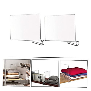 Garneck 2pcs Clothes Board Wardrobe Shelf Dividers Closet Seperators Closet Organizer Dividers Multi-Function Shelf Divider Drawer Dividers Cabinet Supply Wire Shelf Dividers Acrylic