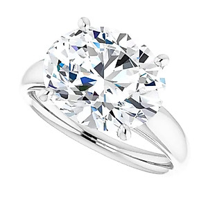 JEWELERYIUM 4 CT Oval Cut Colorless Moissanite Engagement Ring, Wedding/Bridal Ring Set, Solitaire Halo Style, Solid Sterling Silver Vintage Antique Anniversary Bridal Ring Gift for Her (5)
