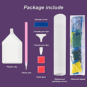 Stalente Diamond Painting Kits for Adults, 5D DIY Diamond Art Kits for Beginners Round Full Drill Diamond Painting for Home Wall Decoration Gift 12×12inch, Dragonfly