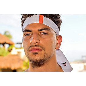 Teezy Sports and Fitness Headband for Men and Women, Workout, Running, Yoga, Gym, and Basketball - One Size Fits All, Breathable, Sweat Wicking, Light, All Hair Styles (ONWHITE)