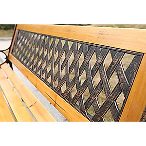 Gardenised Patio Garden Park Yard 49" Outdoor Wooden Bench