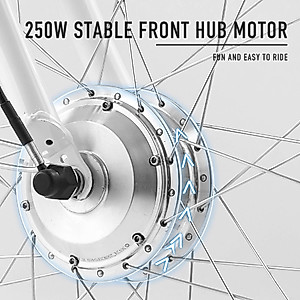 Viribus 24" 26" 3 Wheel Electric Bike for Senior, 250w Adults Electric Tricycle Trike, Three Wheel Ebike E Bicycle with Removable 36V 10Ah Lithium Battery, Motorized Trike with Basket for Women Men