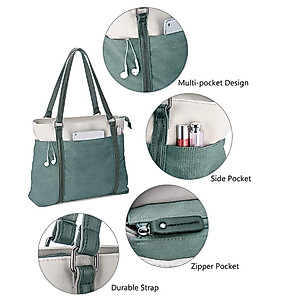 MINTEGRA Tote Bag for Women Fashion Canvas Designer Splice Handbag Purse Shoulder Bag