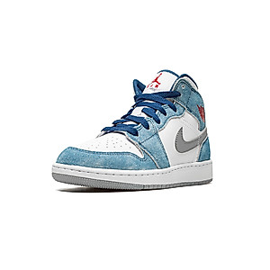 NIKE Youth Air NIKE 1 Mid SE GS DR6235 401 French Blue - Size 6.5Y