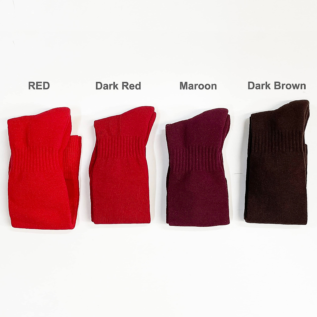 COUVER Youth Kids Sports Quarter Athletic Socks, RED, Size Youth Large