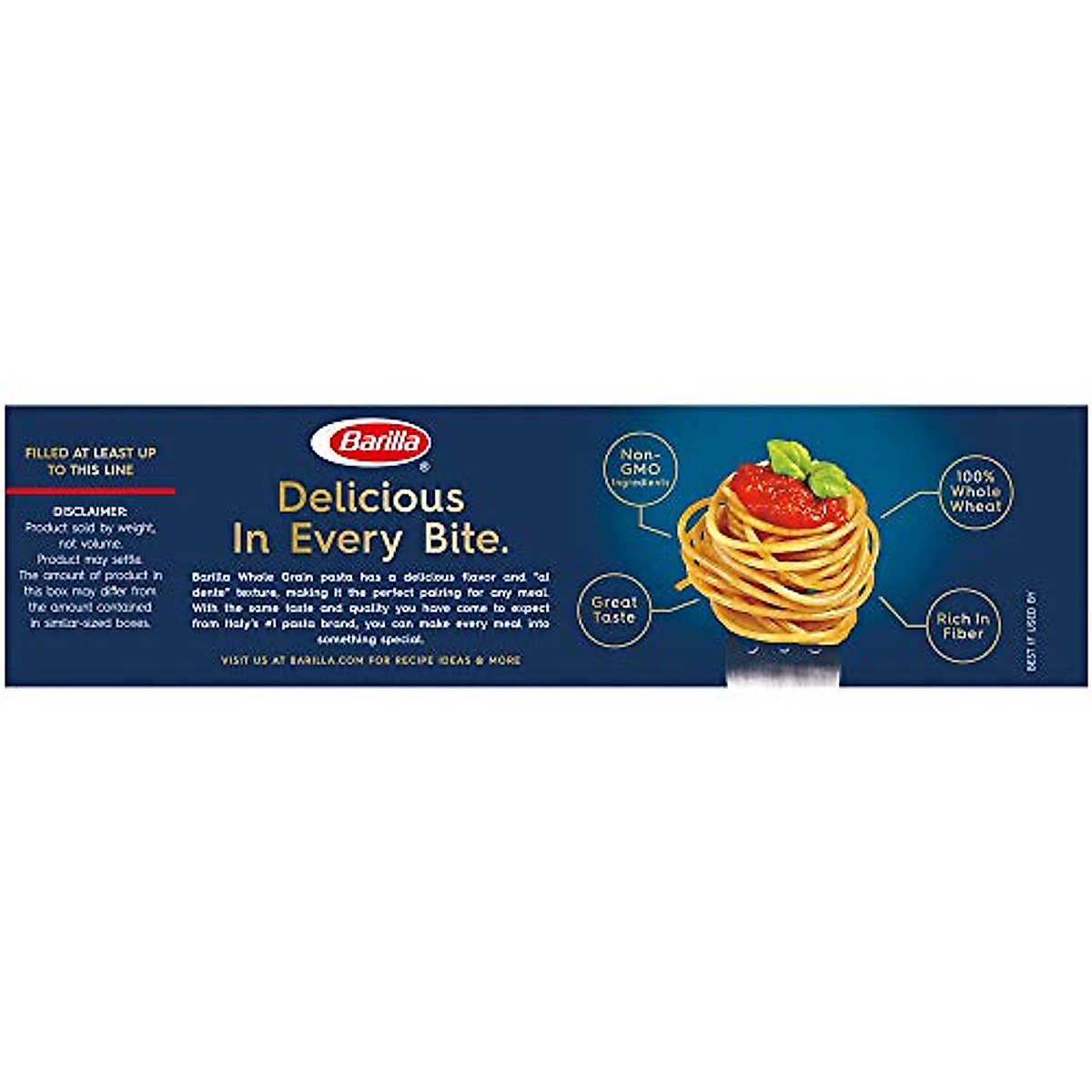 Whole Grain Pasta, Thin Spaghetti, 16oz,(Pack of 4)