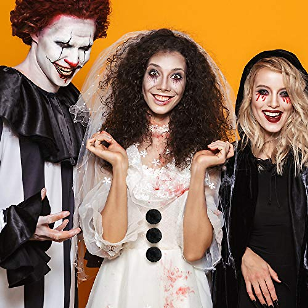 Acrylic Black Pompom Balls Halloween Costume Pom Poms Fluffy Black Pompoms Large Crafts Pom Balls Fuzzy Soft Pom Pom Balls for DIY Crafts Halloween Costume Decorations, 2 Inch (30)