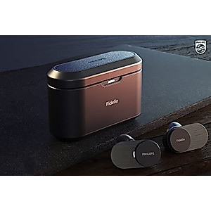 Philips Fidelio T1 True Wireless Headphones with Active Noise Canceling Pro+, Audiophile Quality, Black