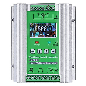 Wind Solar Hybrid System MPPT Charge Controller with Dump Load, 12V/24V/48V MPPT Boost Charge Regulator, 1000W Wind 1000W Solar, for Wind Solar Hybrid System(DC12V 24V 48V)