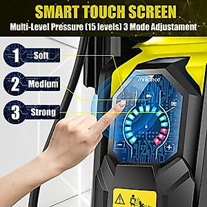 mrliance Electric Pressure Washer 2.1 GPM Smart High Pressure Power Washer 1800W Powerful Cleaner Machine with Hose Reel, 4 Nozzles, Touch Screen 3 Gear Level,15 Level Pressure