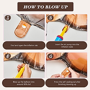 8 Pieces 40 Inch Large Horse Foil Balloon Brown Horse Balloon Cowboy Foil Balloon for Birthday Baby Shower Cowboy Horse Animal Themed Party Decorations