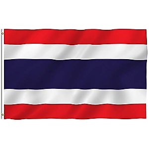 ANLEY Fly Breeze 3x5 Foot Thailand Flag - Vivid Color and Fade Proof - Canvas Header and Double Stitched -Thai National Flags Polyester with Brass Grommets 3 X 5 Ft